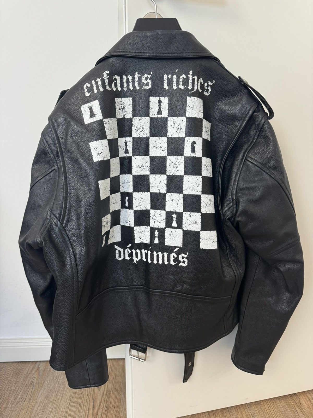Enfants Riches Deprimes Chess Checkerboard Leather Jacket XXL | Grailed