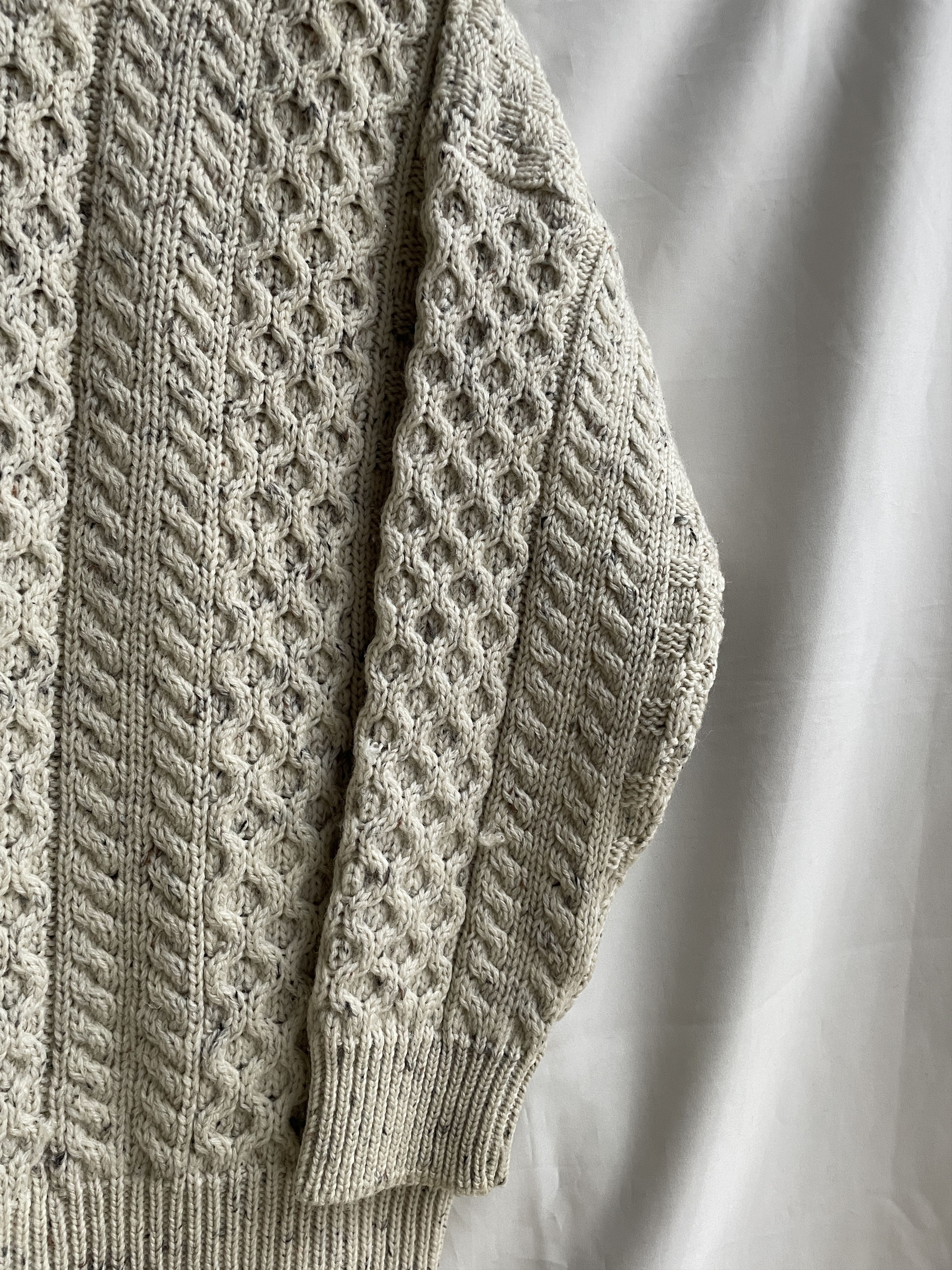 Aran Crafts Aran Crafts Irish Fisherman Cable Knit Wool Chunky Sweater ...