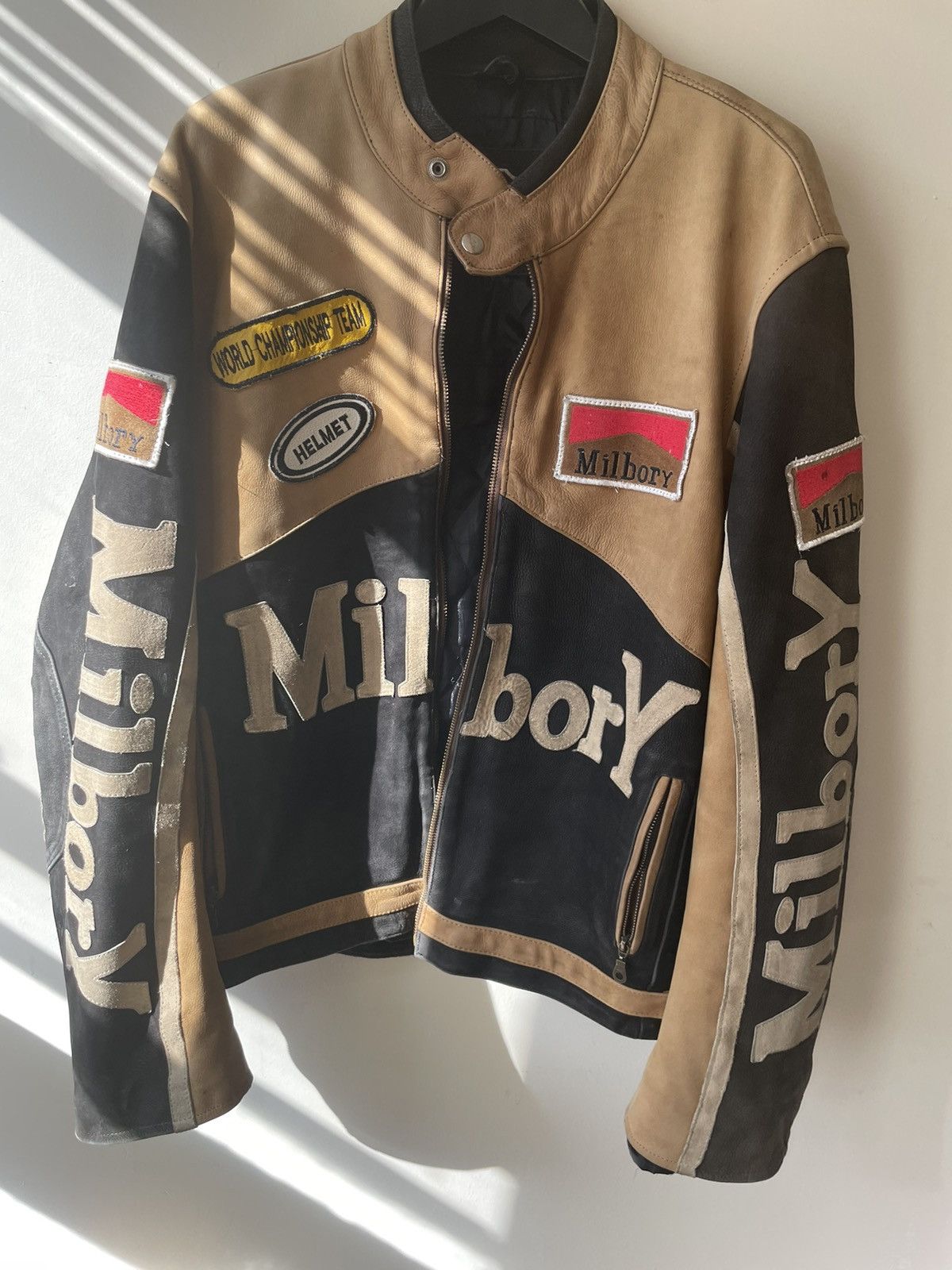 Vintage Vintage Leather Moto Biker Racing Jacket | Grailed