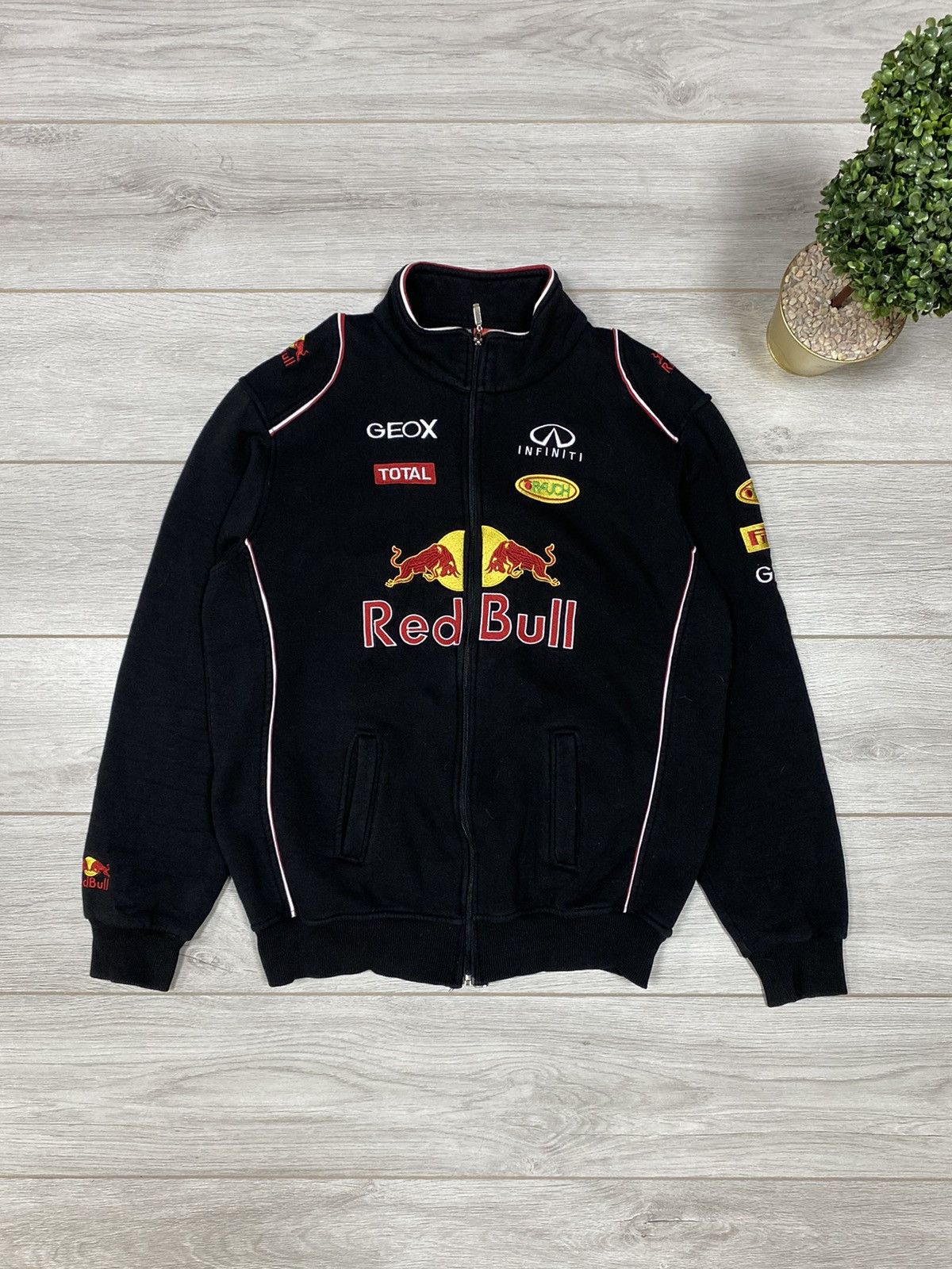 Red Bull × Vintage Red Bull vintage zip fleece infinity | Grailed