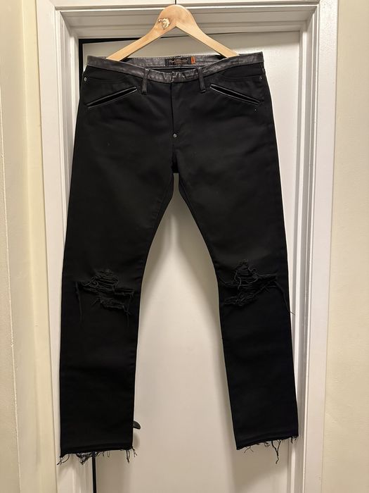 Undercover AW05 Undercover Distressed Leather Cummerbund Denim | Grailed