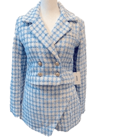 Jason Wu Jason Wu Blue White Boucle Tweed Skort Blazer 2 PC Suit Set ...