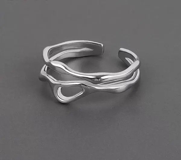 Vintage Abstract Silver Ring | Grailed