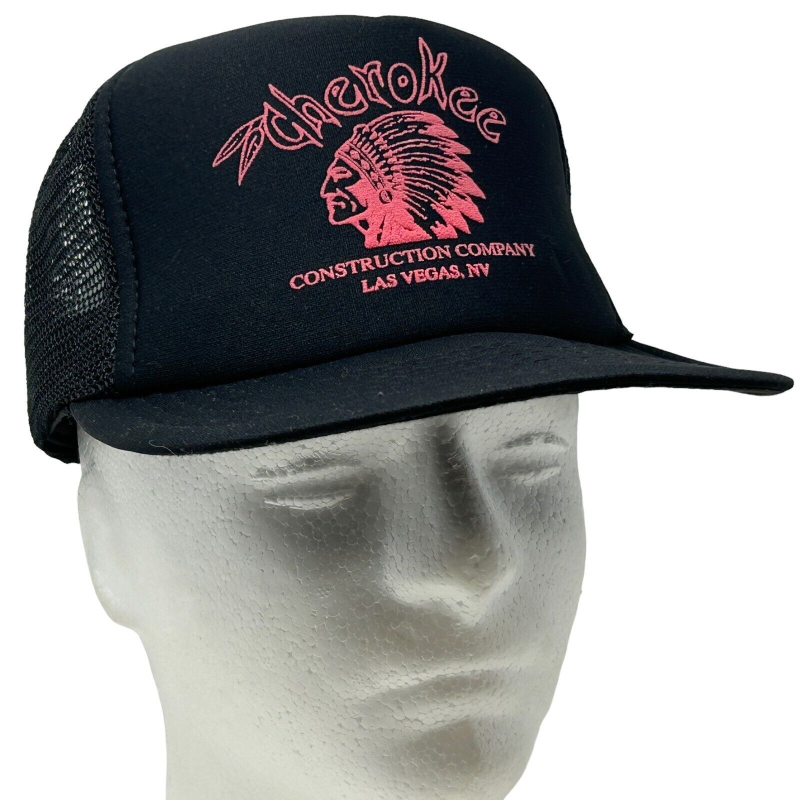 Vintage Cherokee Construction Trucker Hat Vintage 90s Black Cap | Grailed
