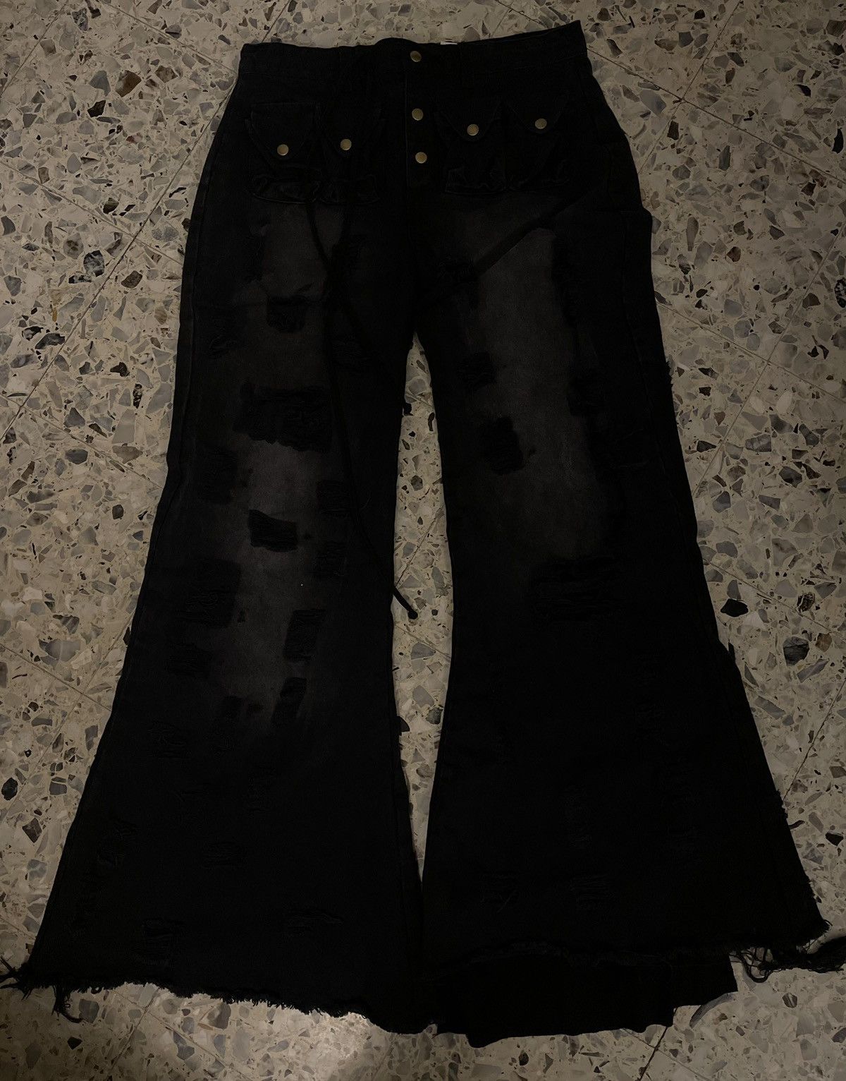 Japanese Brand Yori Black Thermal pants | Grailed