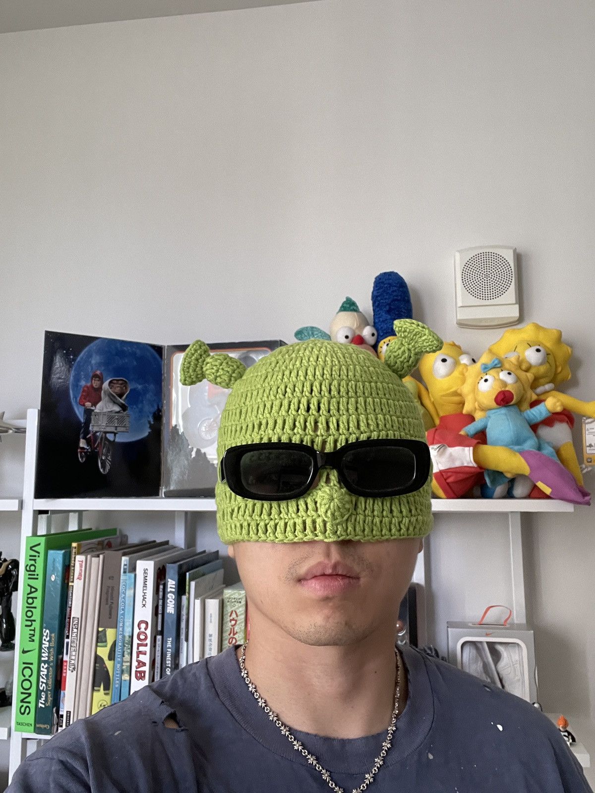 Vintage Y2K Shrek Knit Mask Beanie | Grailed