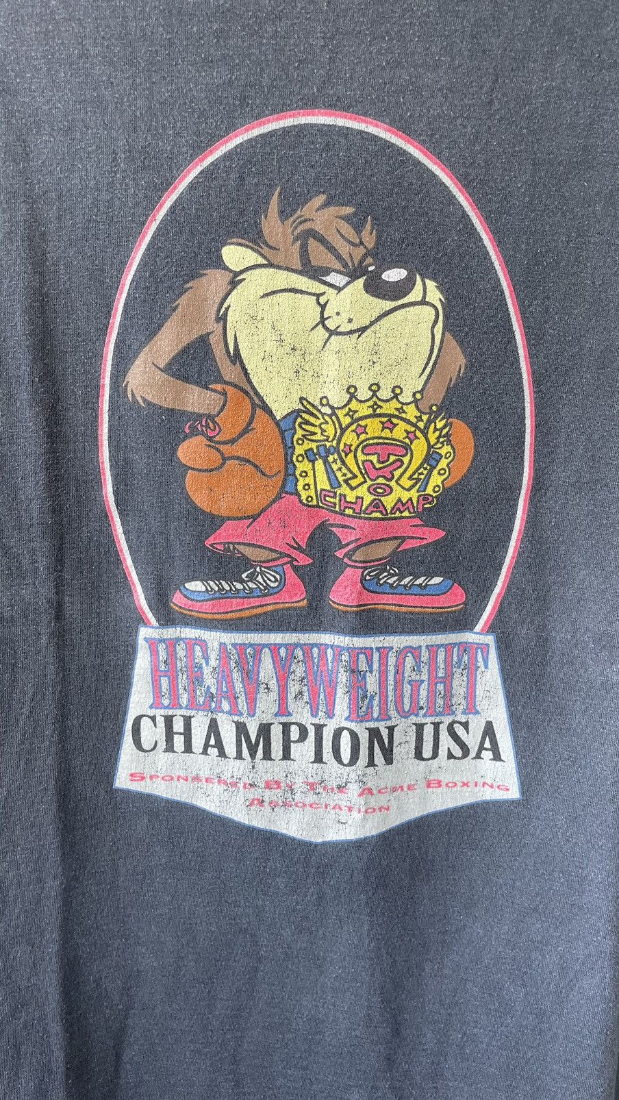 Vintage Warner Bros Looney Tunes Taz Boxing Vintage T-Shirt 1991 | Grailed