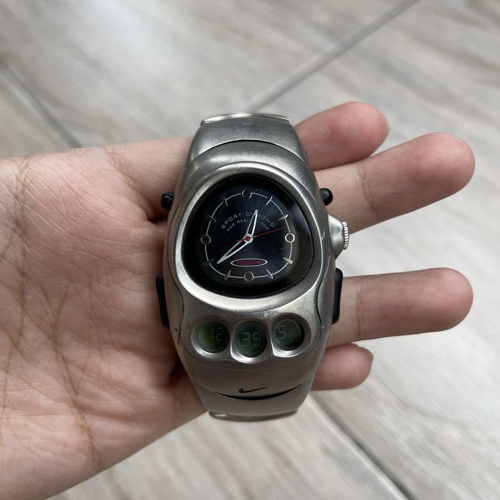 Nike RARE NIKE GSX “Cross Training Titanium” Black Dial Watch | Grailed