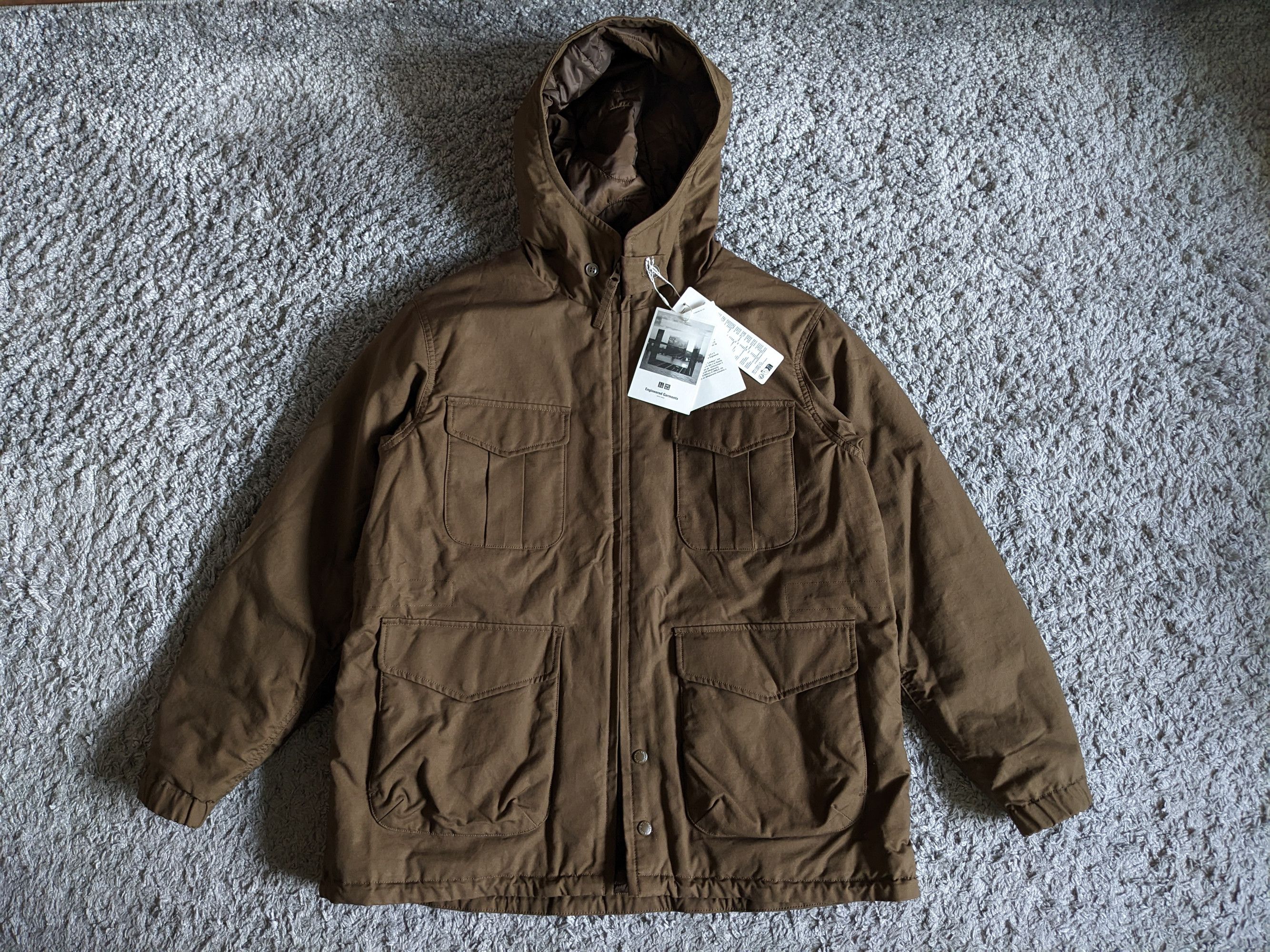 Engineered Garments Oversized HEATTECH Padded Utility Jacket Brown Size ...