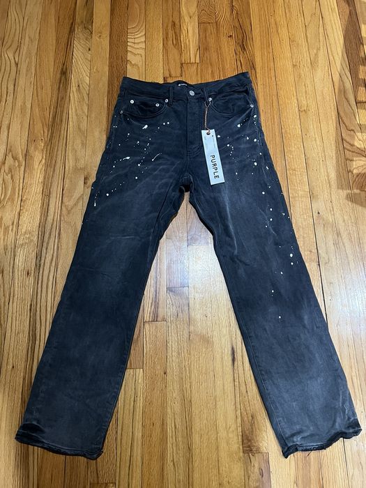 Streetwear Purple Brand paint splatter grey jeans | Grailed