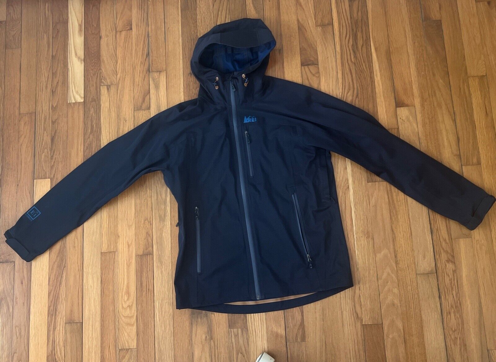 Rei REI Men's Hooded Rain Jacket E1 Elements Men's Blue Size L | Grailed
