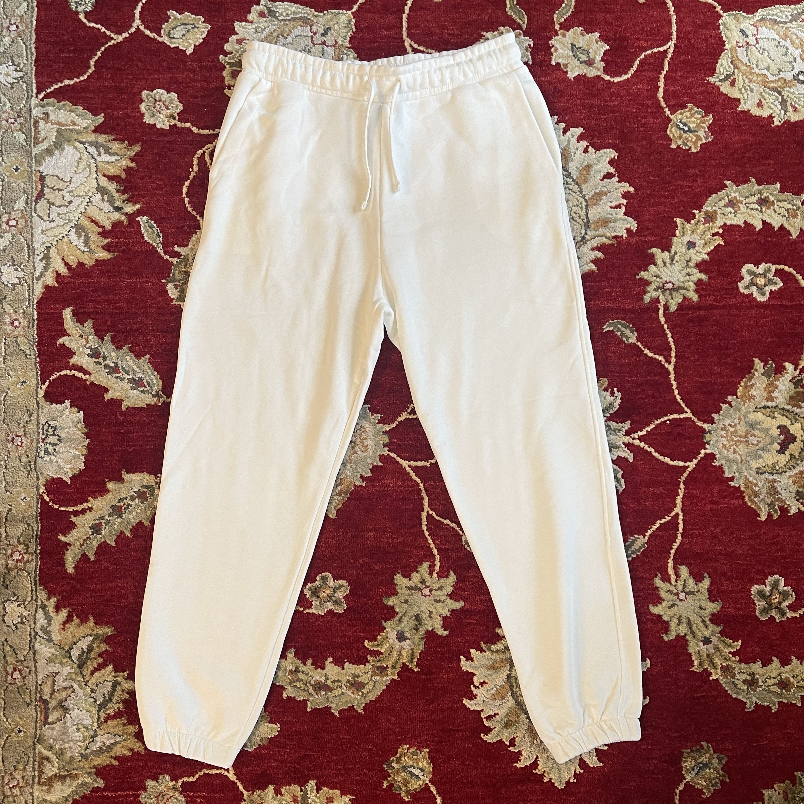 Other × Streetwear × Zara ZARA - White Cuffed Jogger Sweatpants | Grailed