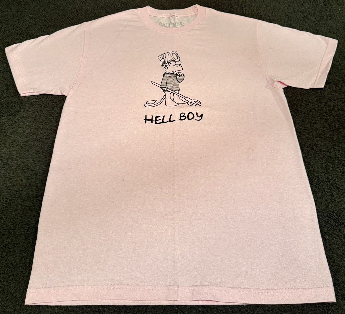 Superrradical Lil Peep Pink Hellboy T-shirt | Grailed