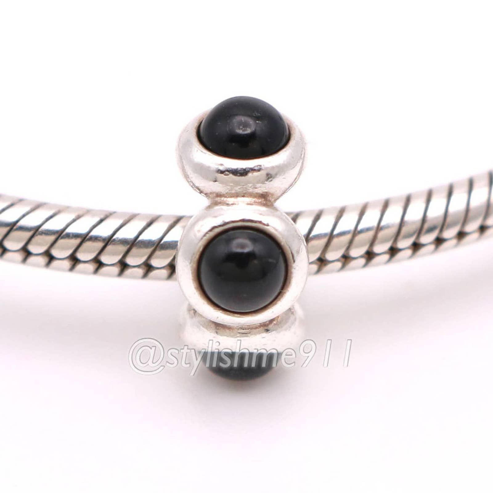 pandora Rare Authentic PANDORA Black Onyx Cabochon Charm | Grailed