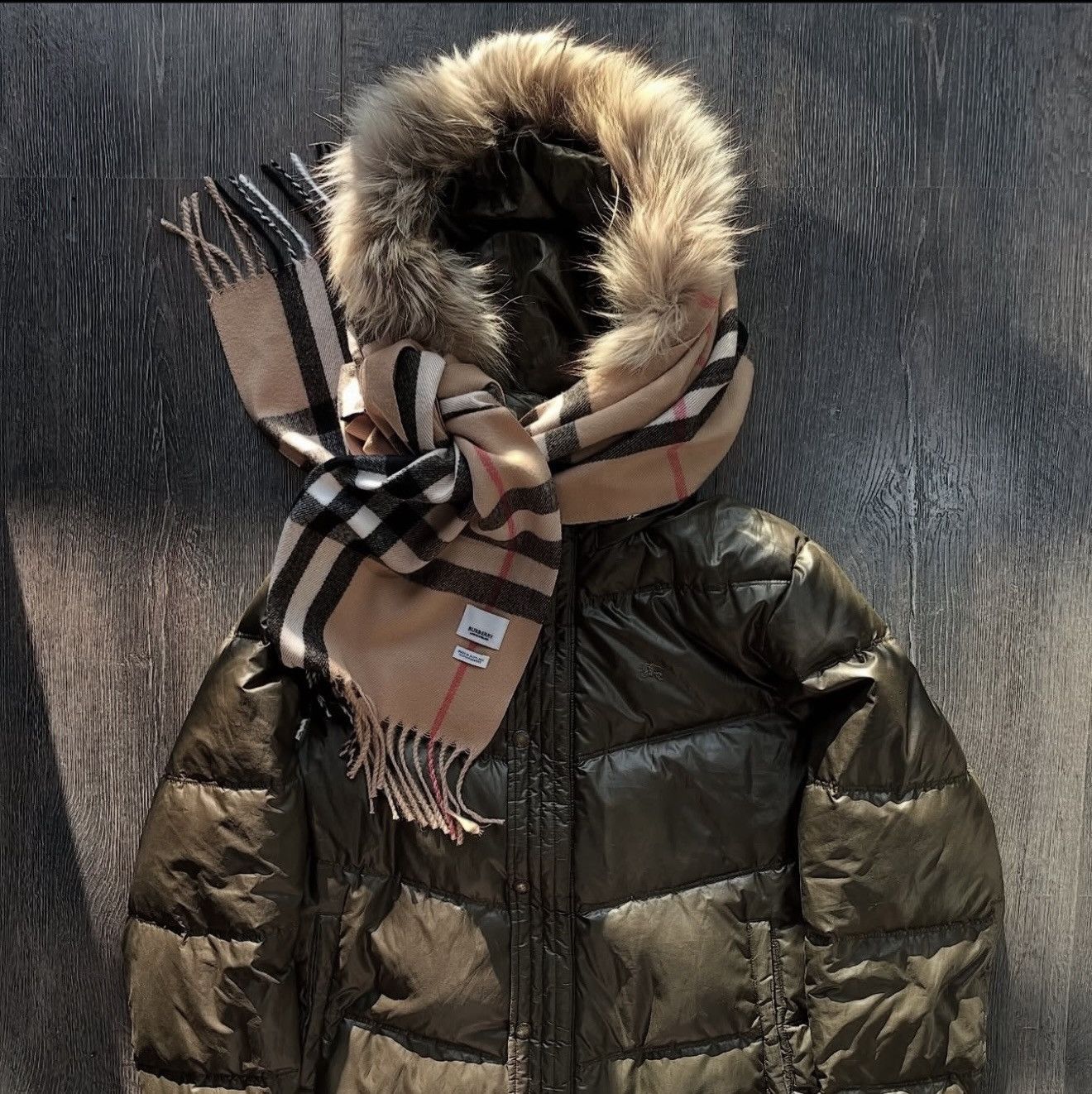 Burberry 2000s Burberry Fur Puffer Made jn Japan | Grailed