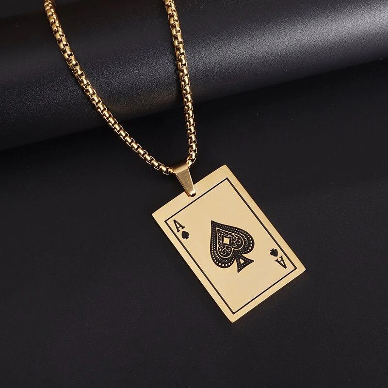 Chain × Cuban Link Chain × Streetwear Lucky Spades Ace Playing Card ...