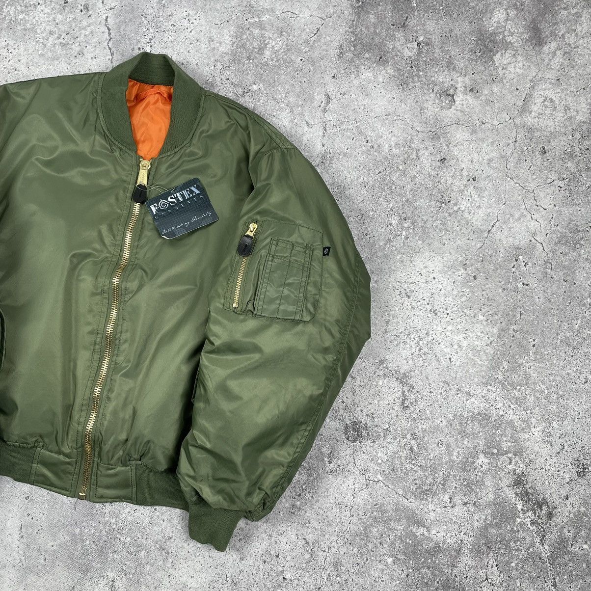 Vintage Fostex Garments Green MA-1 Reversible Bomber Jacket | Grailed