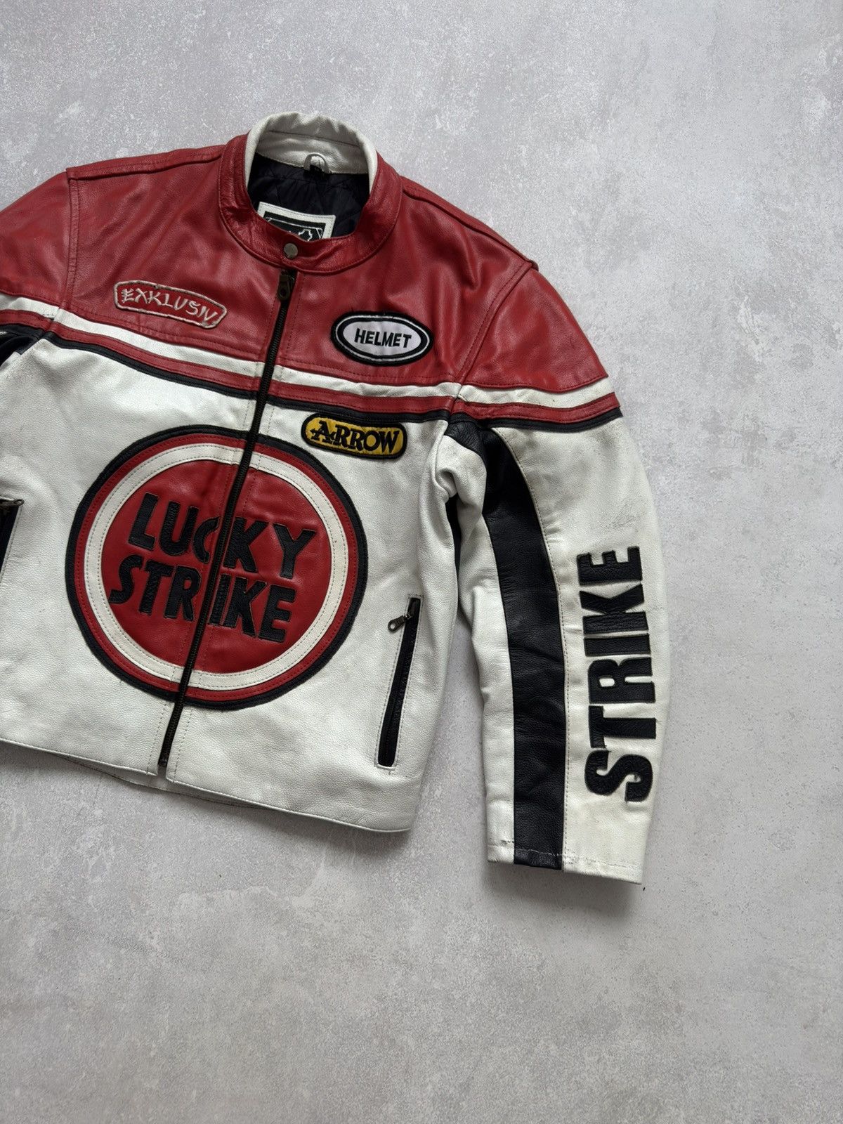 Racing × Vintage Vintage Lucky Strike Racing Leather Moto Jacket F1 ...