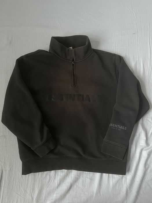 Fear of God Black Essentials quarter zip | Grailed