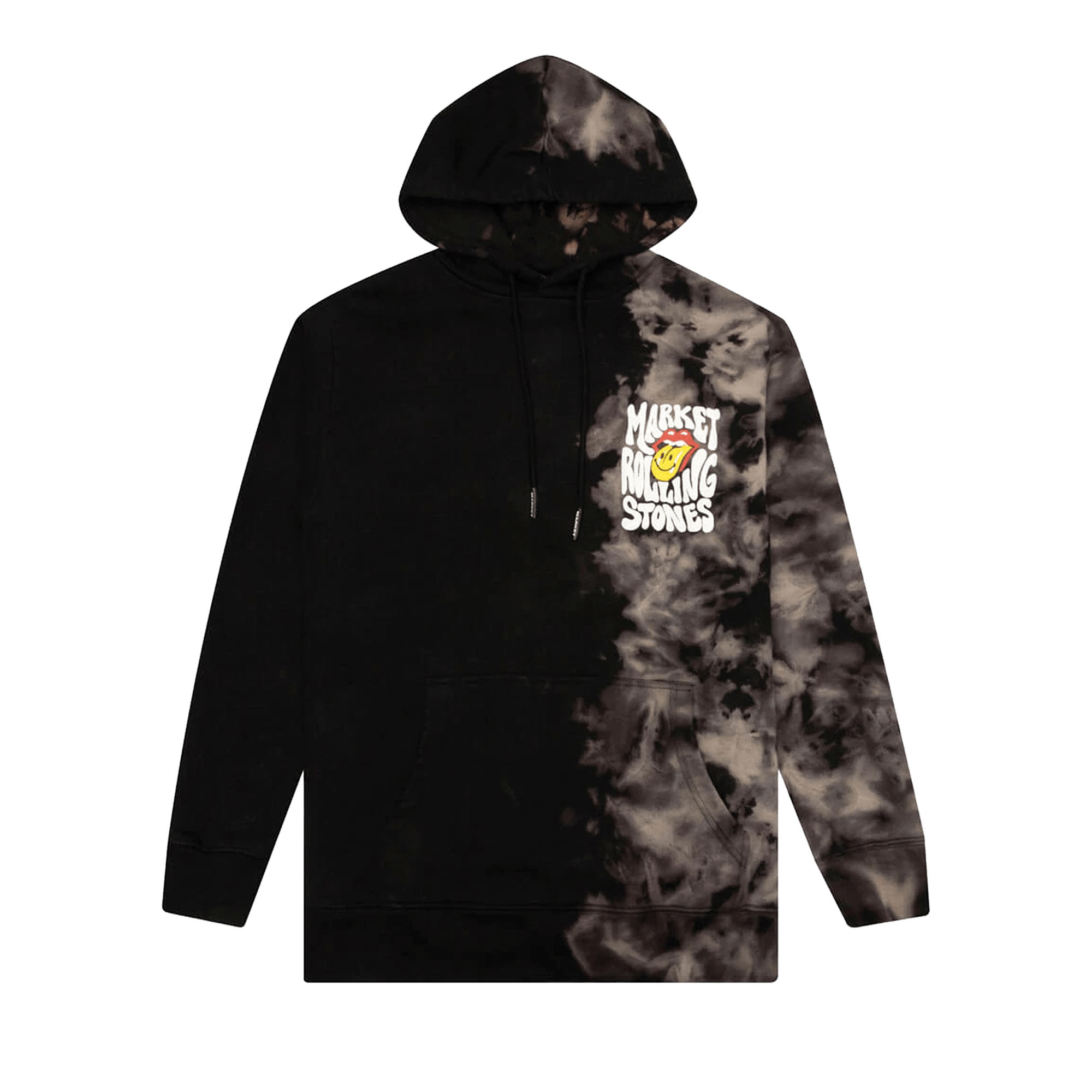 Market Market x Rolling Stones Smiley Tie-Dye Hoodie Black Tie-Dye ...