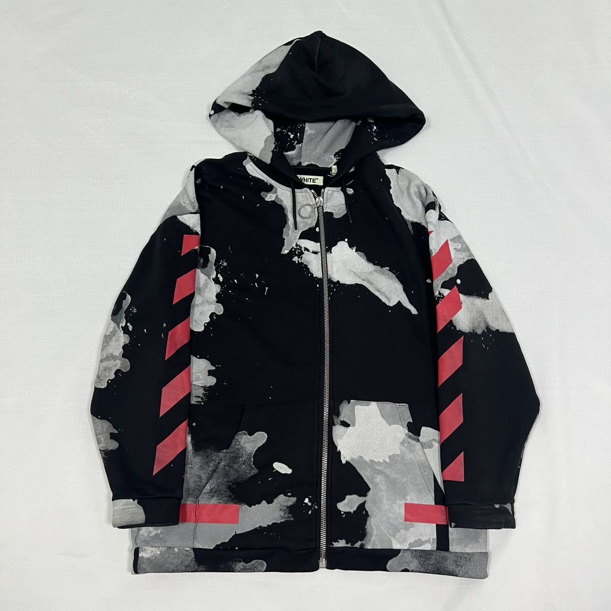 Off-White OFF-WHITE LIQUID SPOT ZIP-UP HOODIE | Grailed