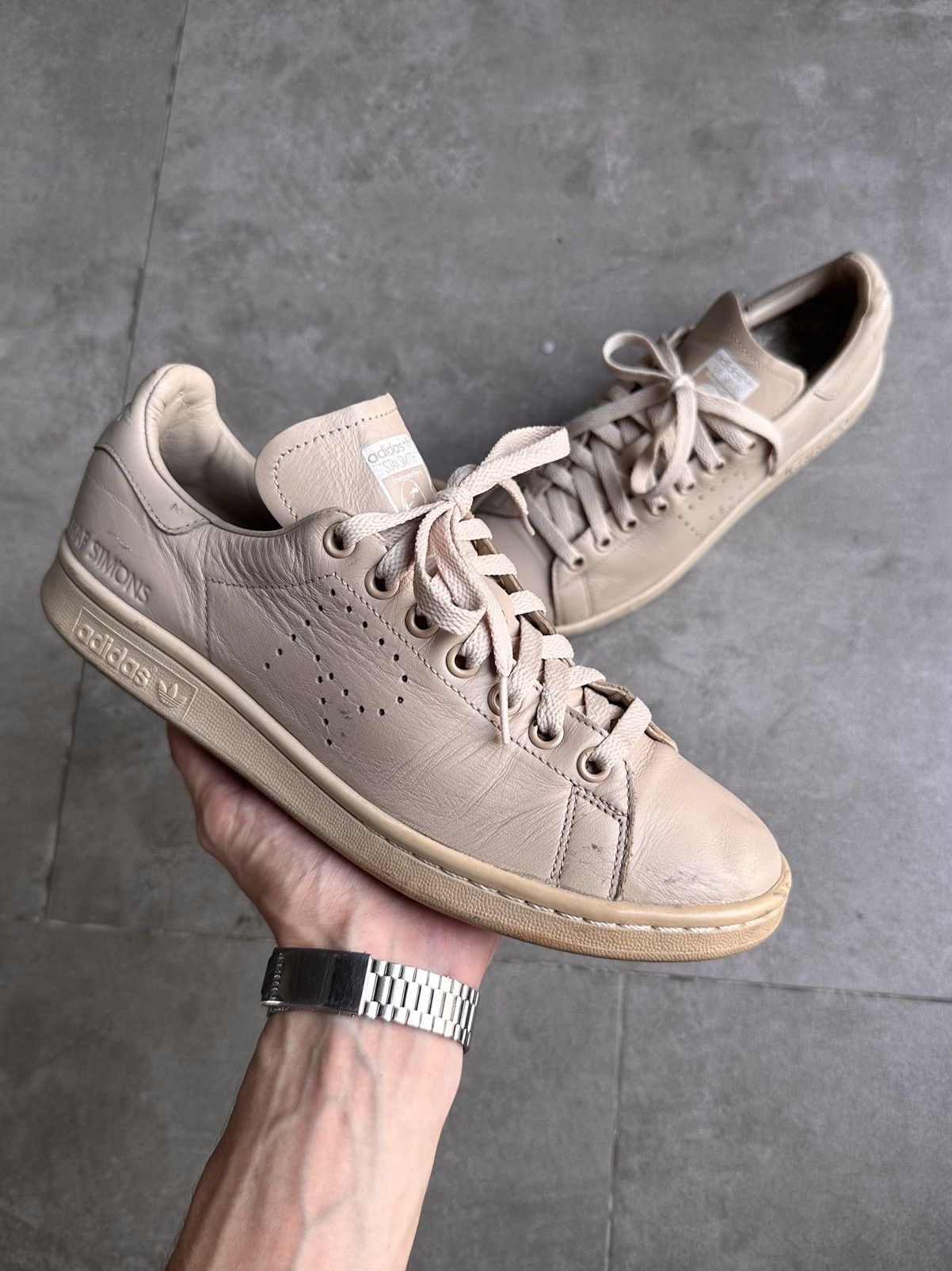 Adidas × Raf Simons SS15 STAN SMITH DUST TAN | Grailed