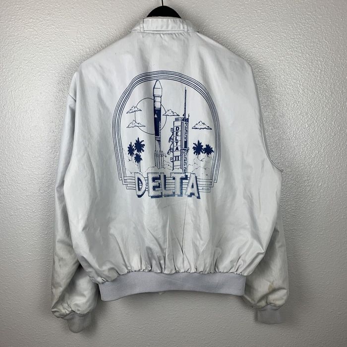 Delta Vintage 80s Delta II NASA Gray McDonnell Douglas Mechanic Jacket ...