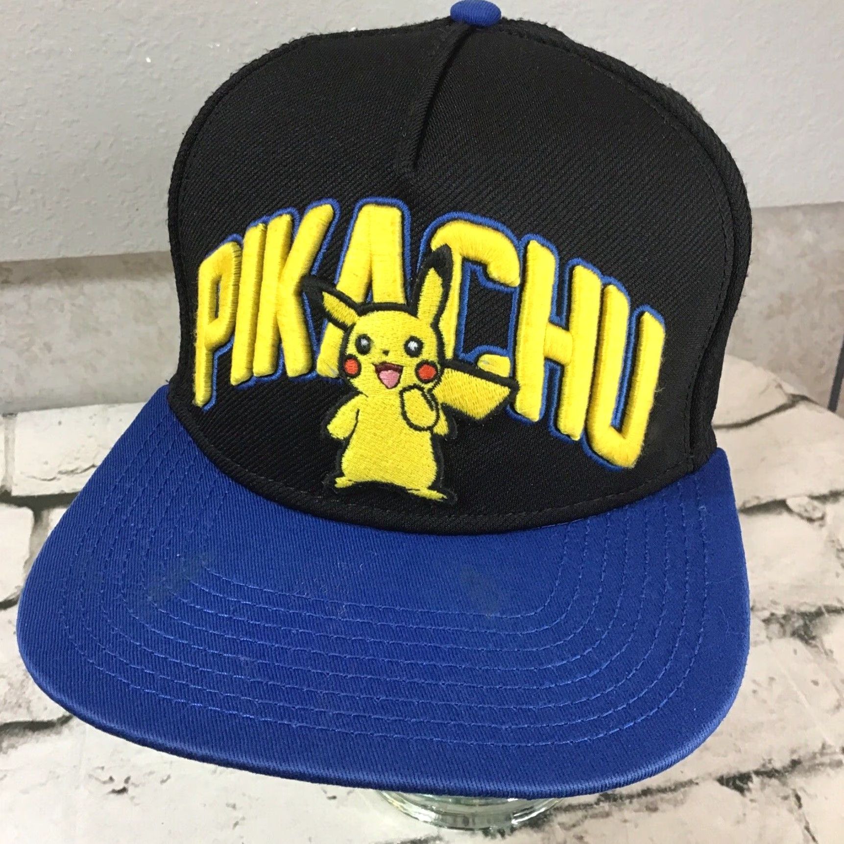 Vintage Authentic Blue Adjustable Cap Featuring Iconic Pokémon Ball ...