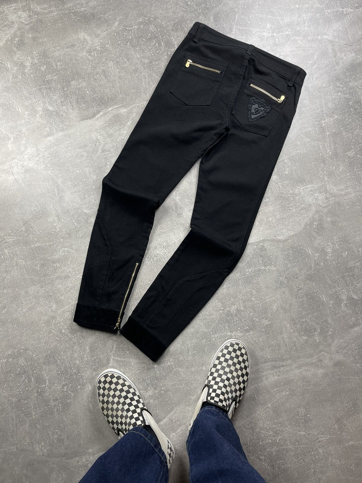 Gucci × Italian Designers × Luxury Gucci Archive Denim Gold Zipper ...