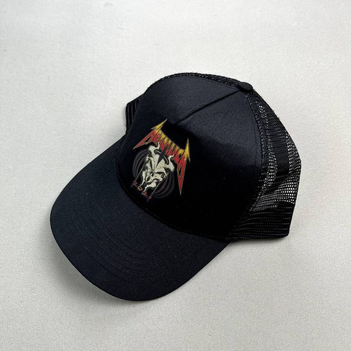 Metallica Metallica Hat Snapback Trucker Black Heavy Metal Band Tour ...
