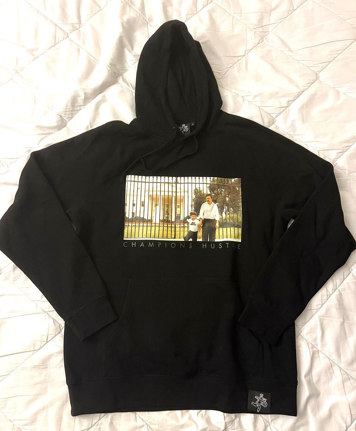 Streetwear Streetwear L Black Champion Hu$tle (Pablo Escobar) | Grailed