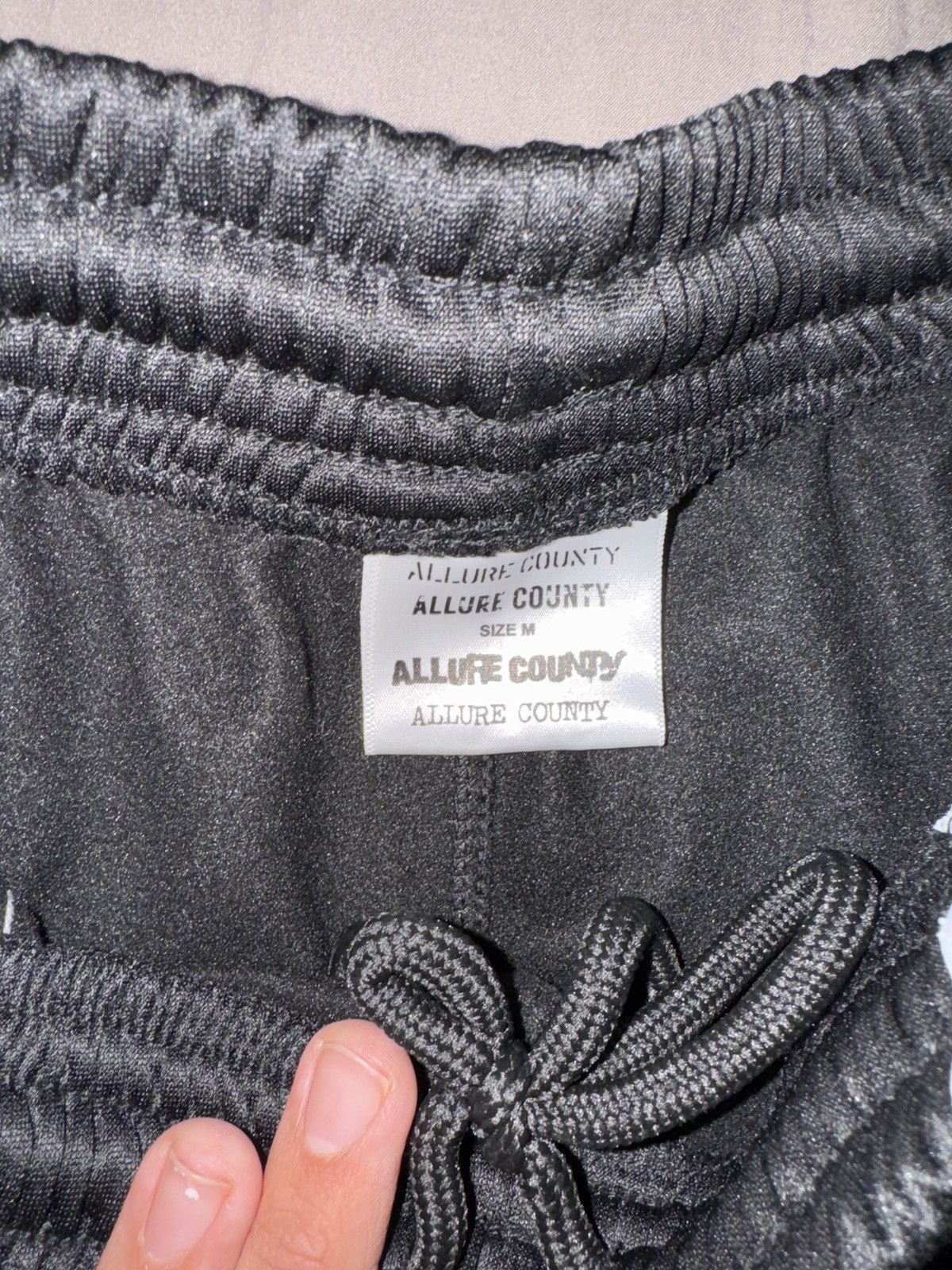 Designer × Streetwear Allure county Black “Crest” Trackpants | Grailed