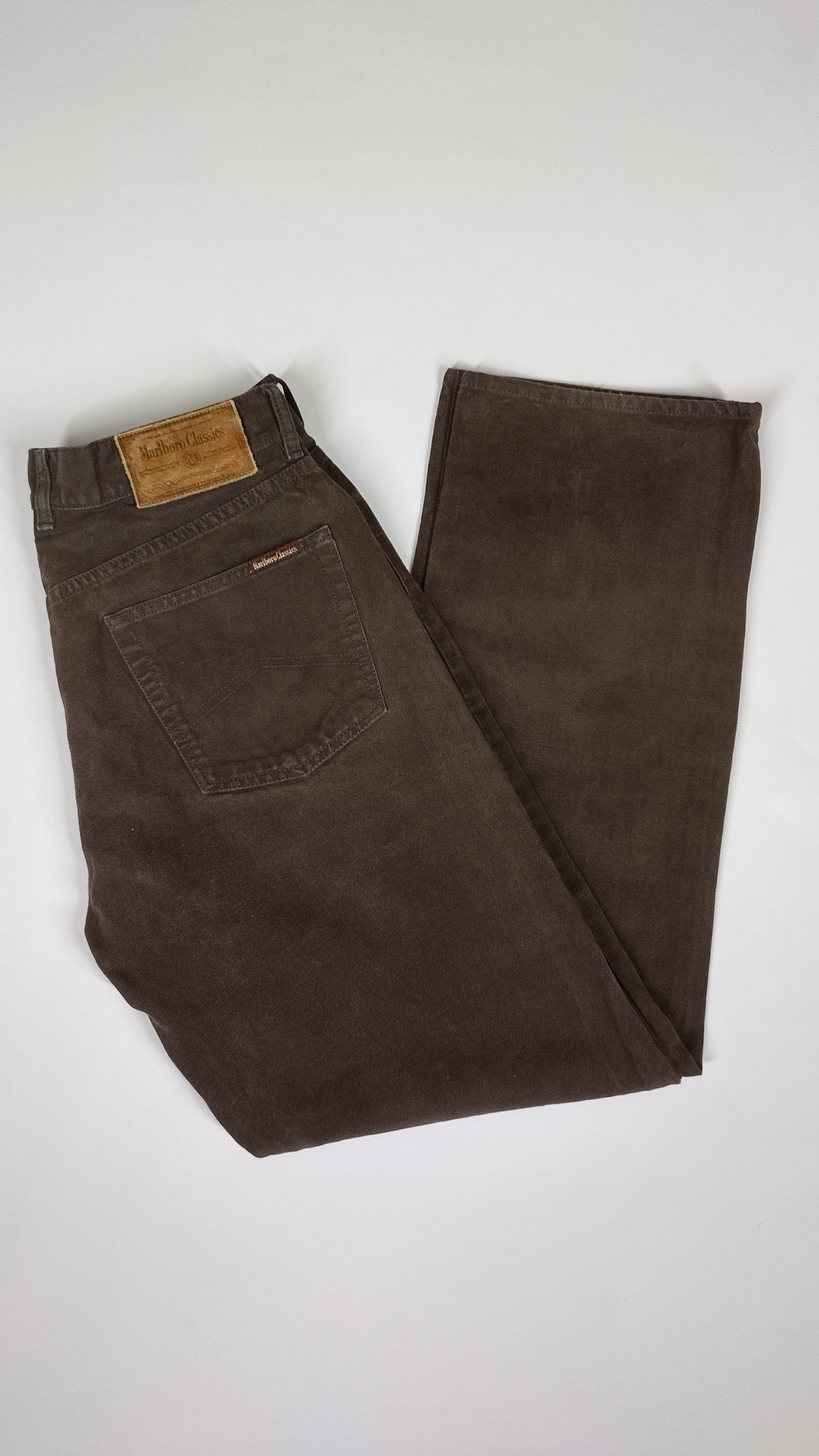 Marlboro × Marlboro Classics × Vintage Marlboro Brown Pants Denim | Grailed