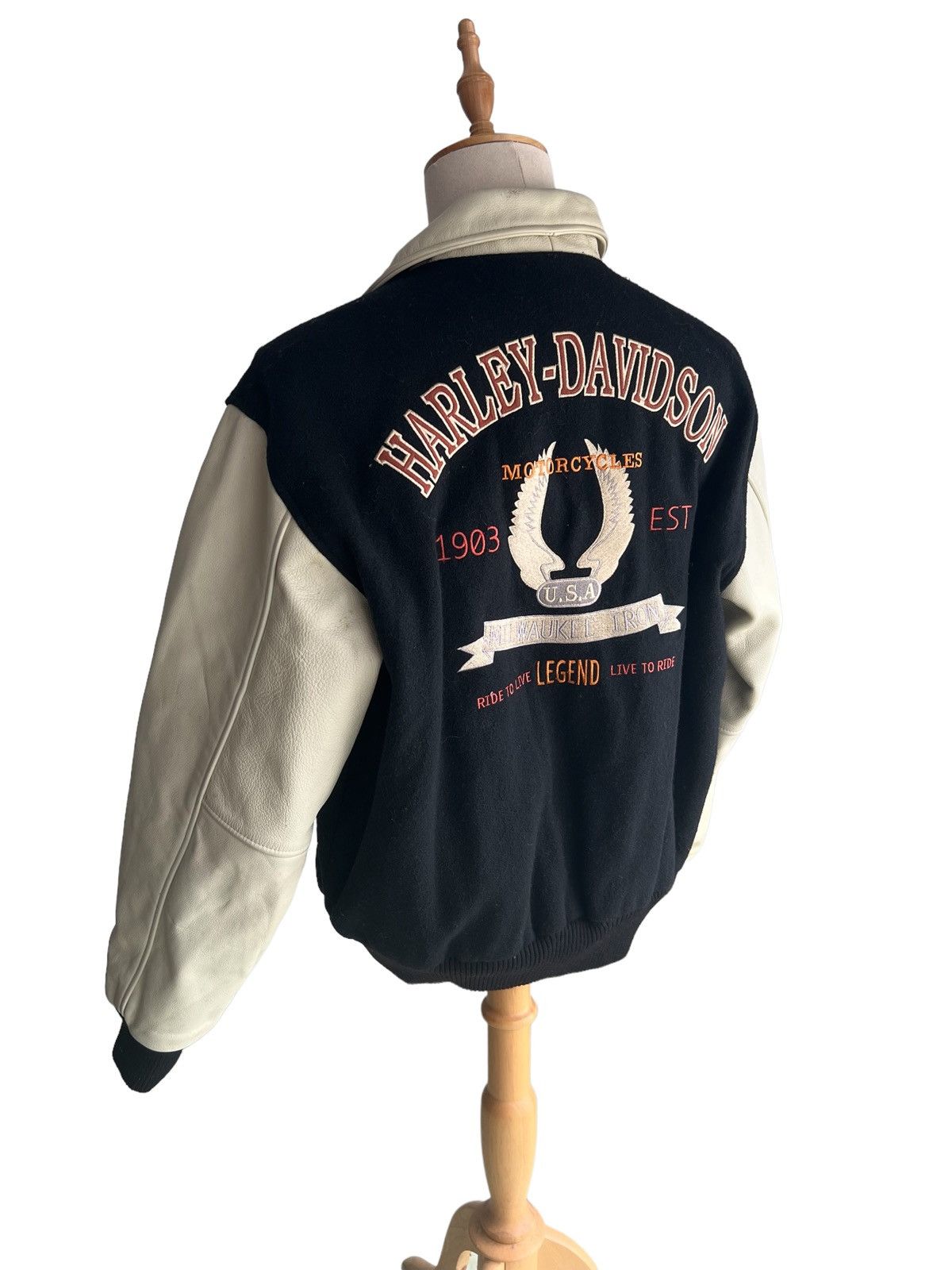 Avirex Varsity Jacket × Harley Davidson × Varsity Jacket 1980s Harley ...