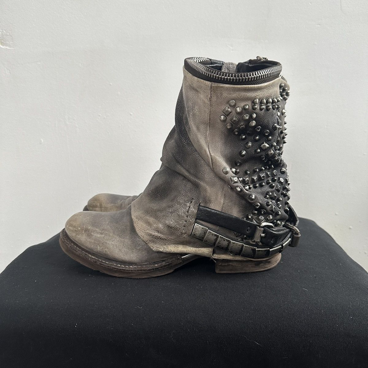 A.S.98 × If Six Was Nine A.S98 Airsteps Avant Garde Leather Zip Boots ...