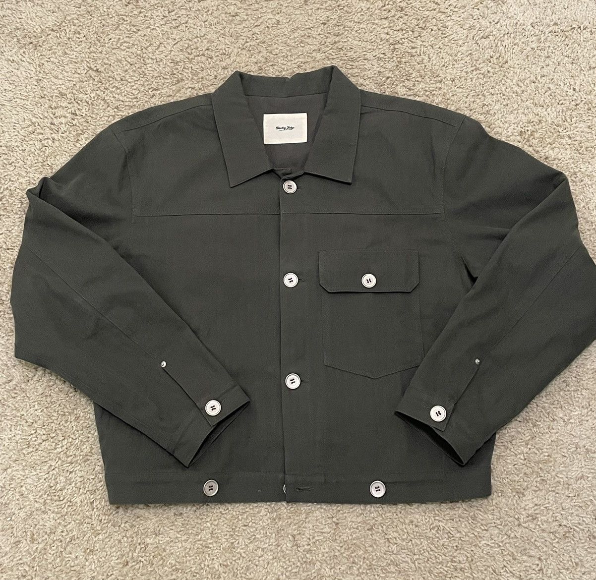 Indigo × Other × Streetwear Bleeding Indigo HBT Jacket Green | Grailed