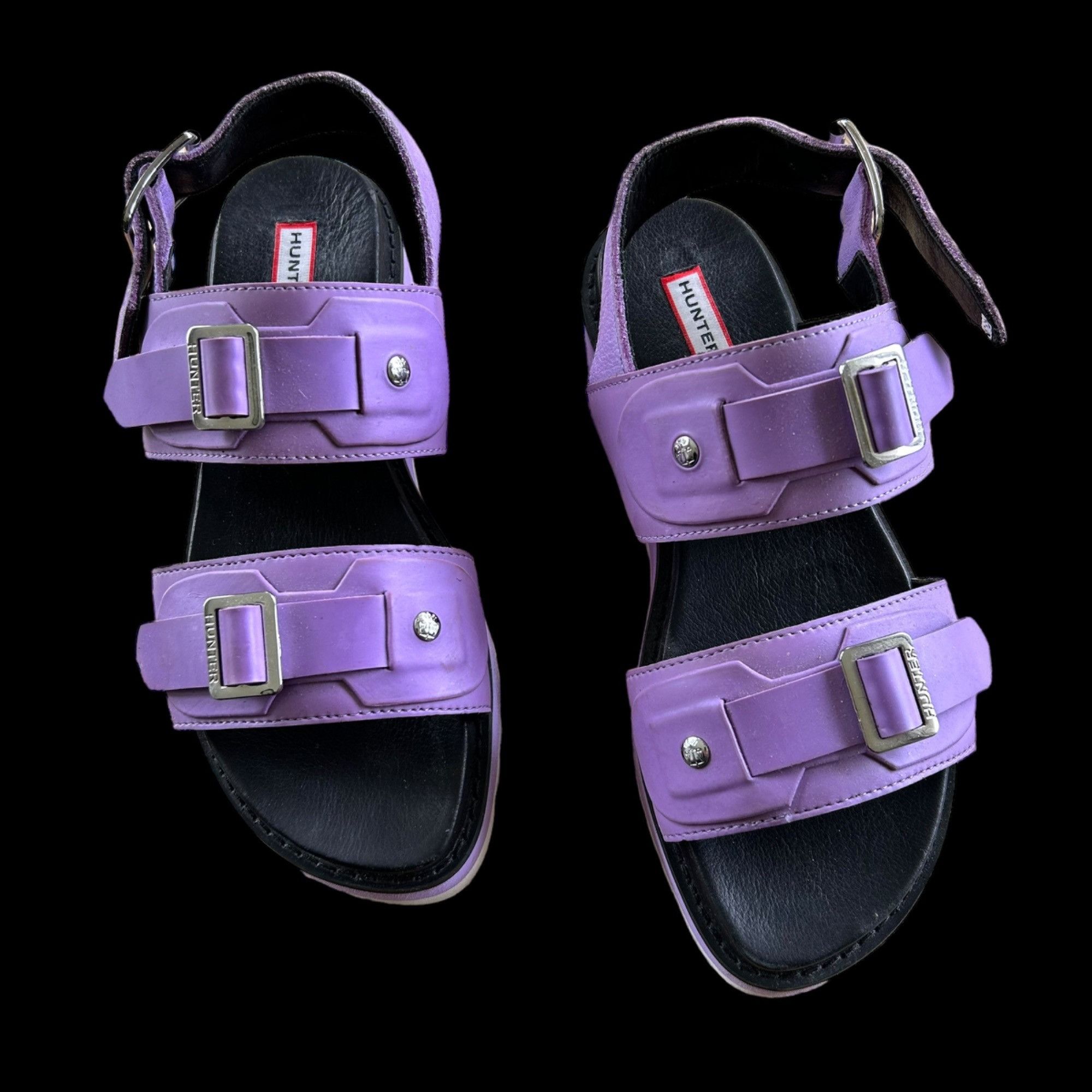 Hunter Hunter Double Strapped Platform Pastel Purple Sandals 6 | Grailed