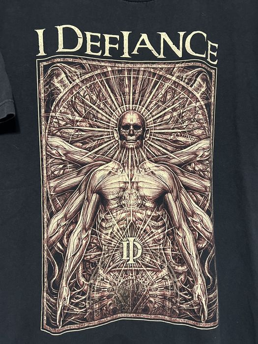Band Tees I Defiance Metal Band T Shirt Size L Black Rock Hardcore ...