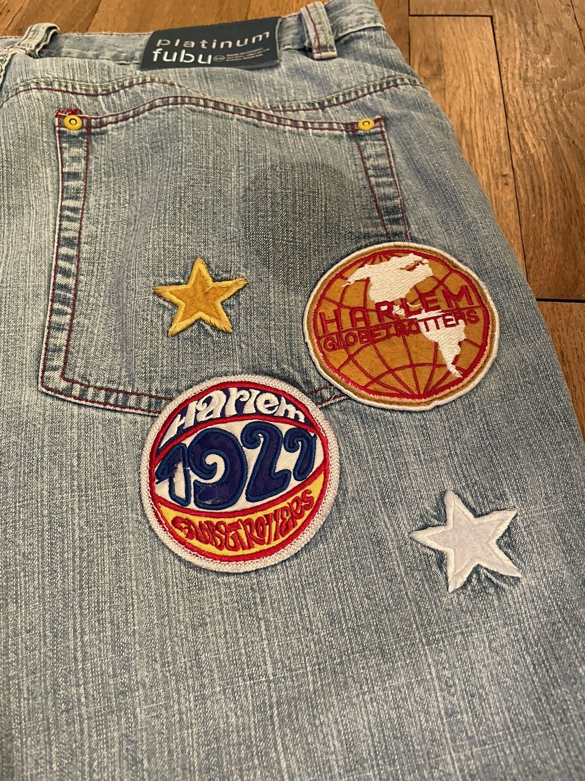 Fubu × JNCO × Vintage Vintage 1992 FUBU harlem globetrotters Jeans ...