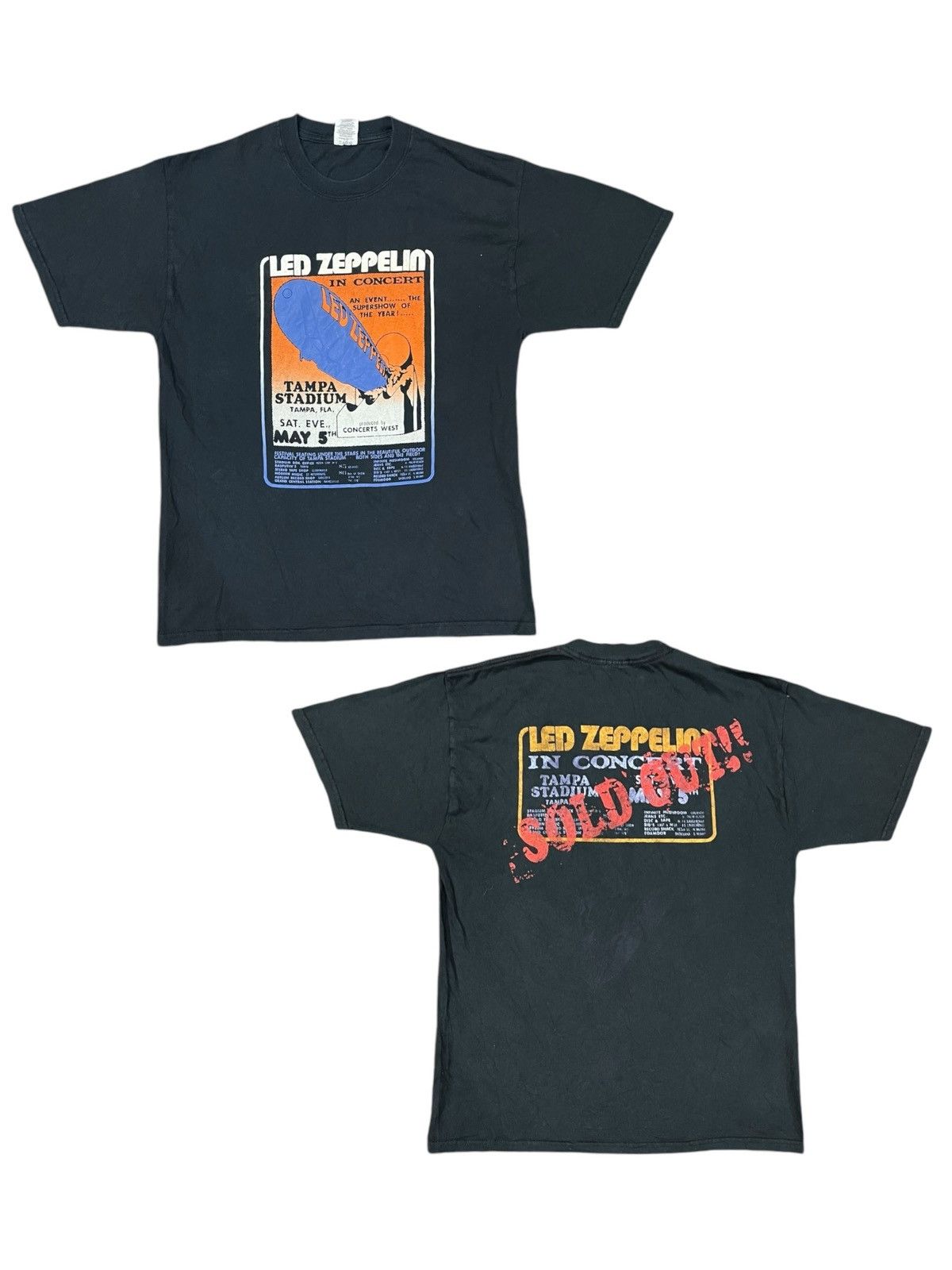 Band Tees × Led Zeppelin Led Zeppelin Tampa Stadium Tour Concert Tee ...