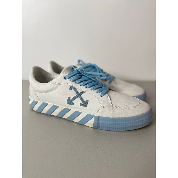 Off-White Off-White Vulcanized Low Sneakers White Light Blue | Grailed