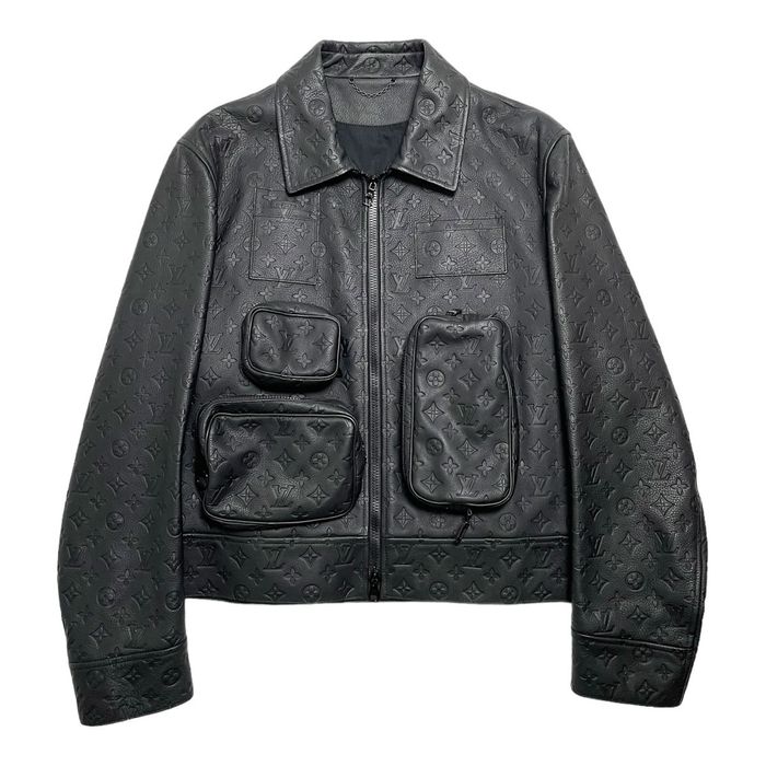 Louis Vuitton Louis Vuitton Monogram Embossed Leather Utility Jacket ...