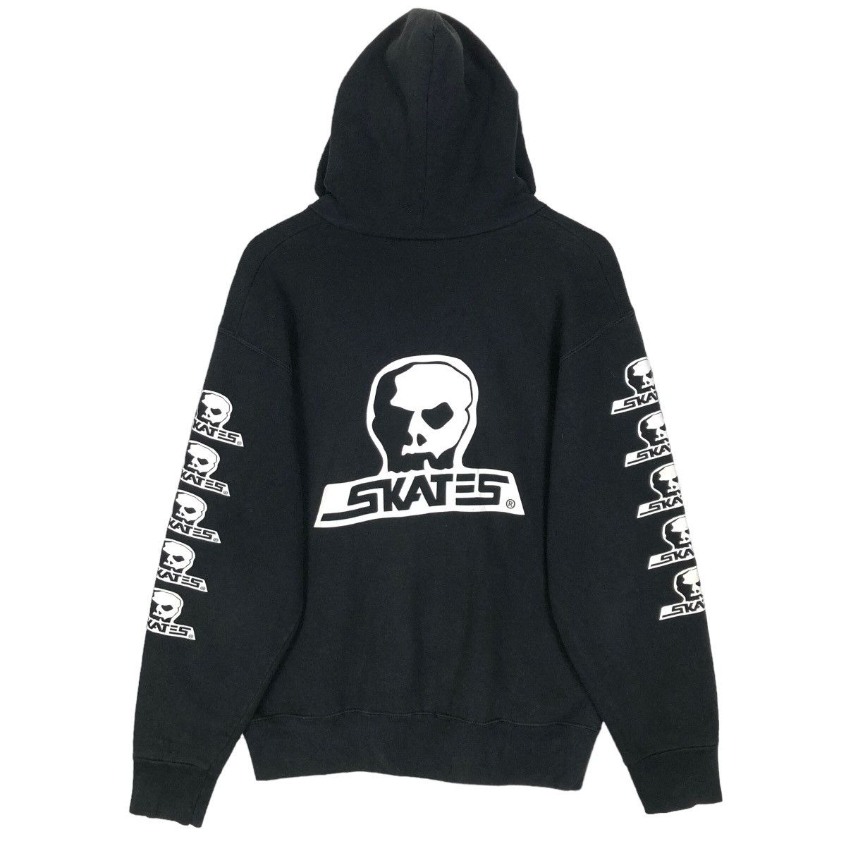 Vintage Vintage 90s Skull Skates Logo Hooded Sweatshirt Hoodie | Grailed