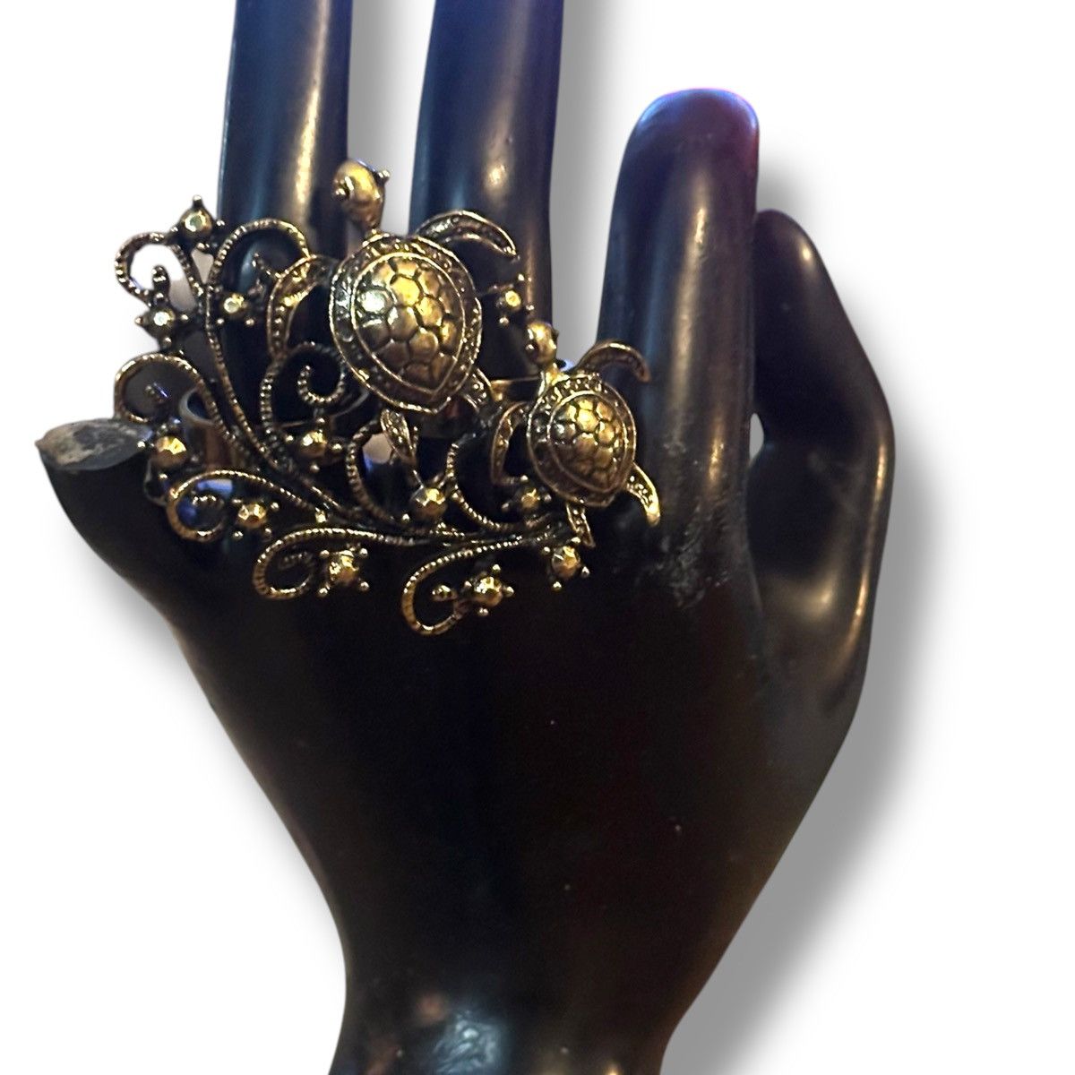 Vintage Vintage antique gold sea turtles two finger ring | Grailed