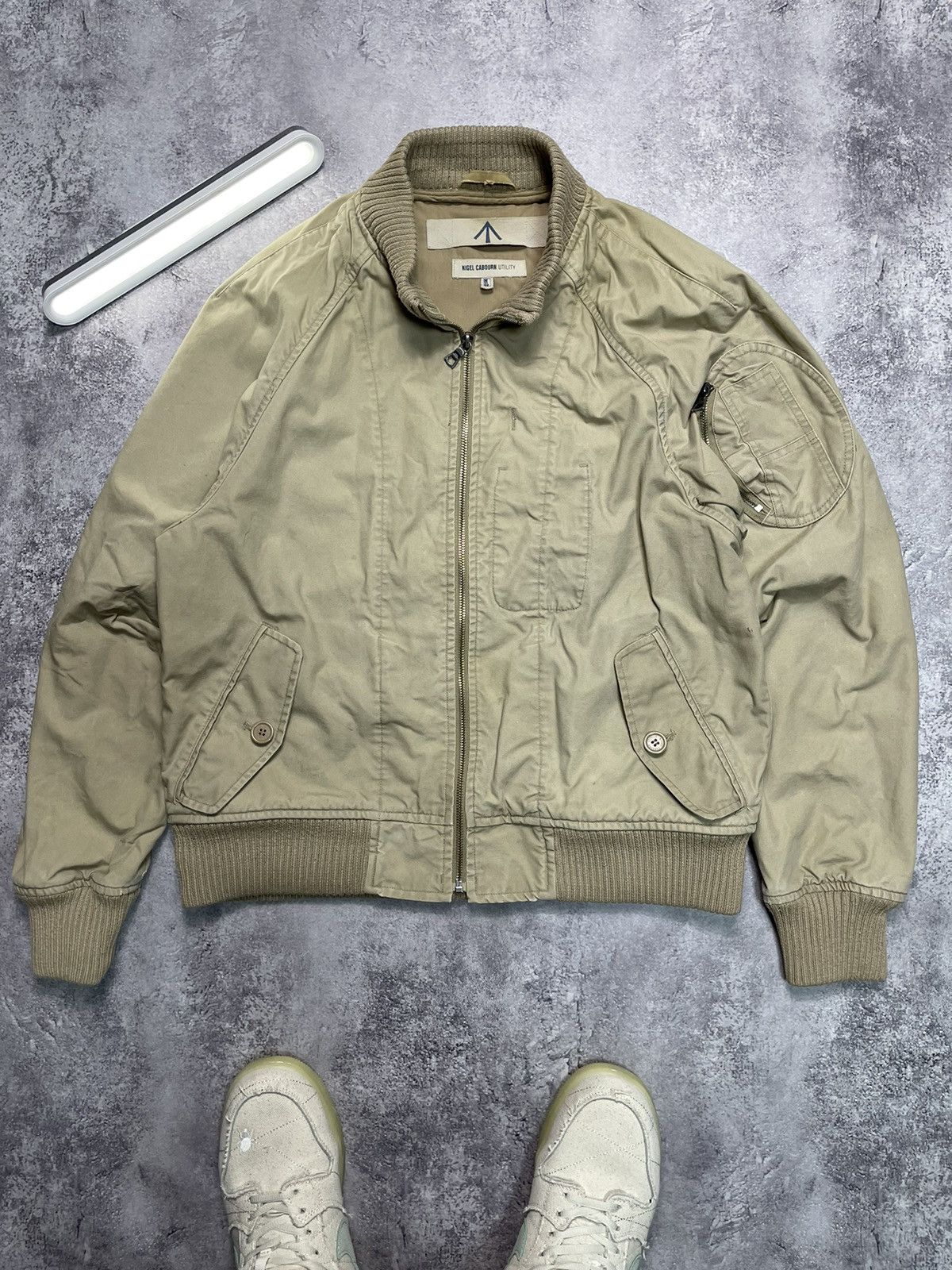 Nigel Cabourn × Rare Nigel Cabourn Utility Military Bomber Jacket Rare ...