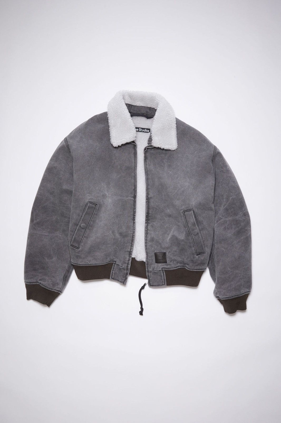 Acne Studios Acne Studios Cotton Canvas Bomber Jacket Grey | Grailed