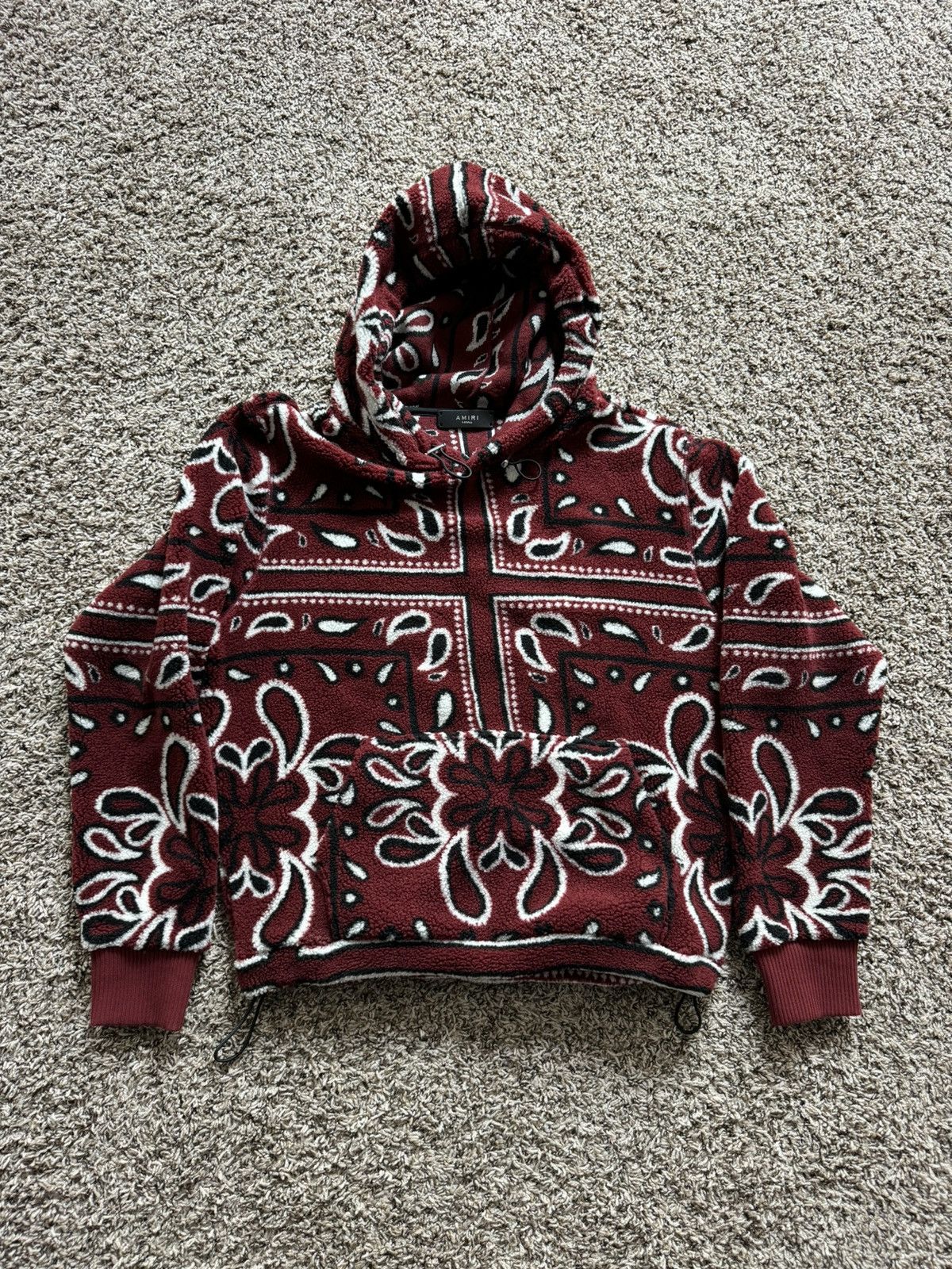 Amiri AMIRI Bandana Fleece Hoodie | Grailed
