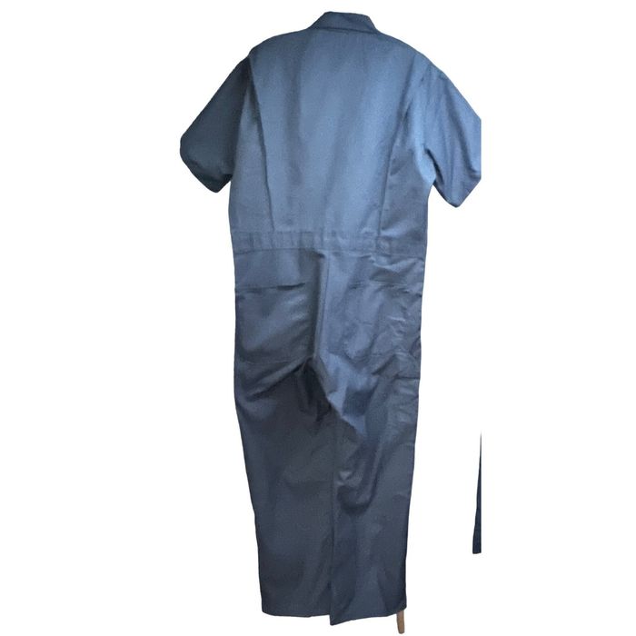 Vintage Red Kap Mens Blue Work Uniform Cargo Zip Up Coveralls 42 REG ...