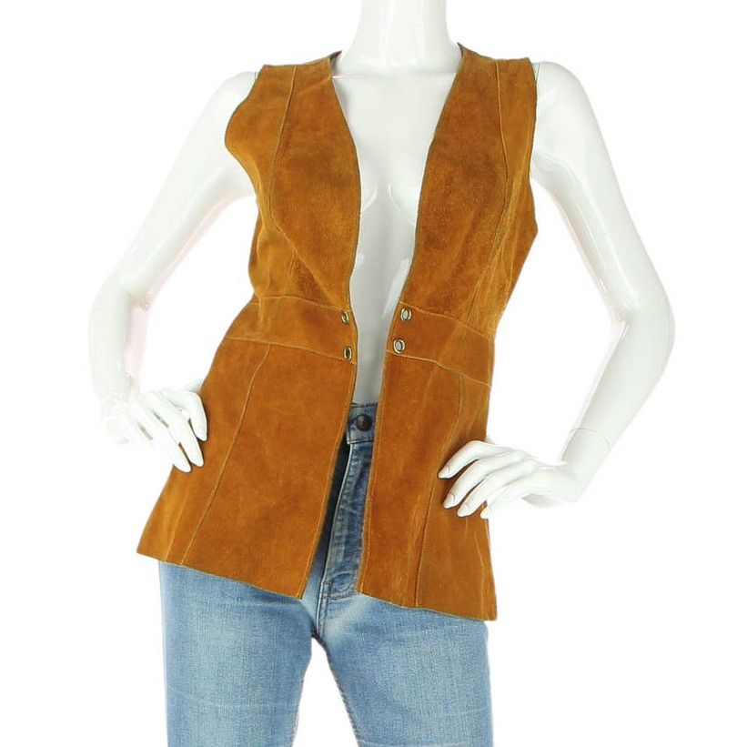 Vintage 70s Vintage Boho Festival Hippie Disco Suede Leather Vest | Grailed