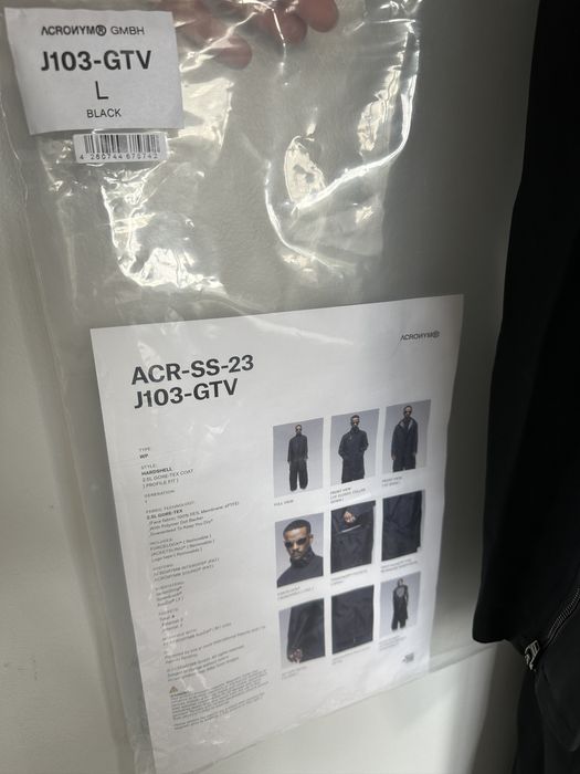 Acronym ACRONYM J103-GTV 2.5L Gore-Tex Coat Long Jacket Black New L ...